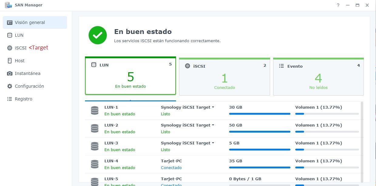 Synology 4 – Montar un iSCSI en Synology y conectarlos a Windows/Mac