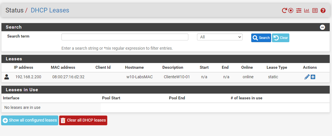 Configurar Servidor DHCP en pfSense