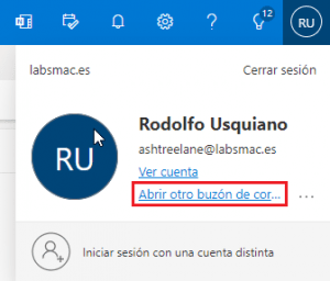 Abrir un buzón compartido en Outlook Web de Microsoft 365