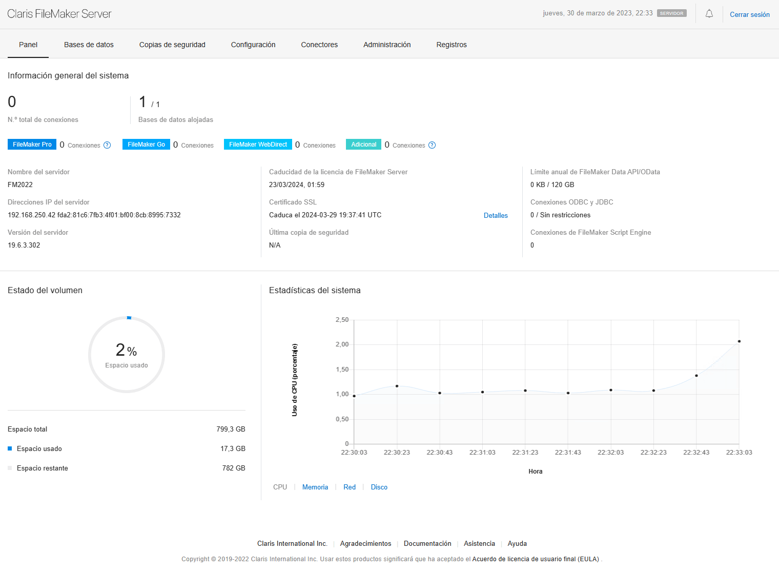 Instalar Filemaker Server 19 en Windows Server 2022