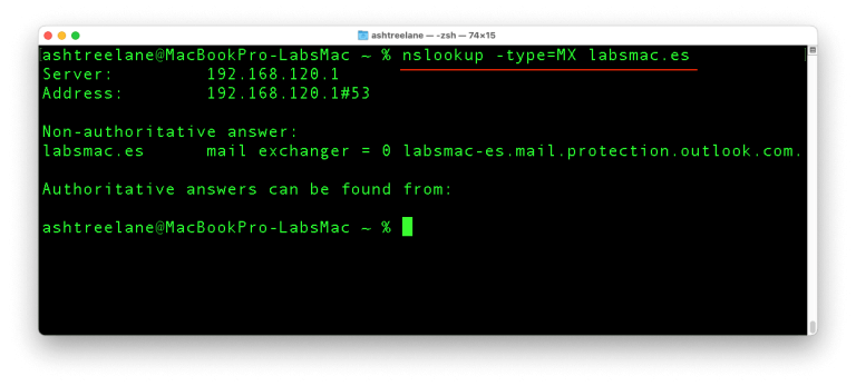 Comandos de red en la Terminal de MAC