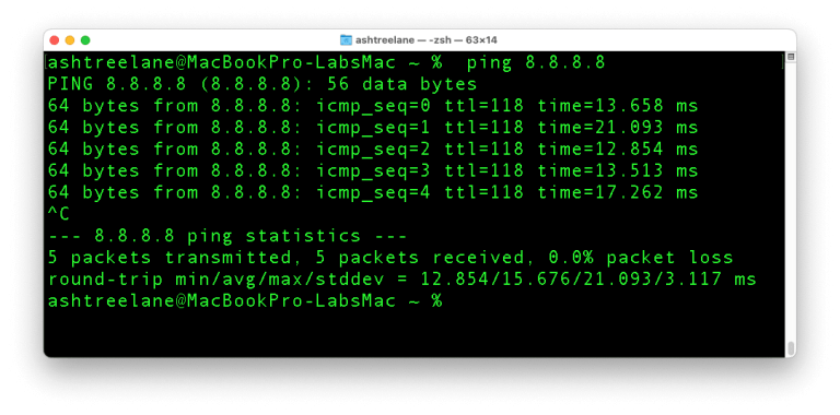 Comandos de red en la Terminal de MAC