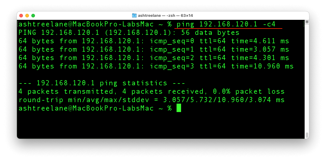 Comandos de red en la Terminal de MAC