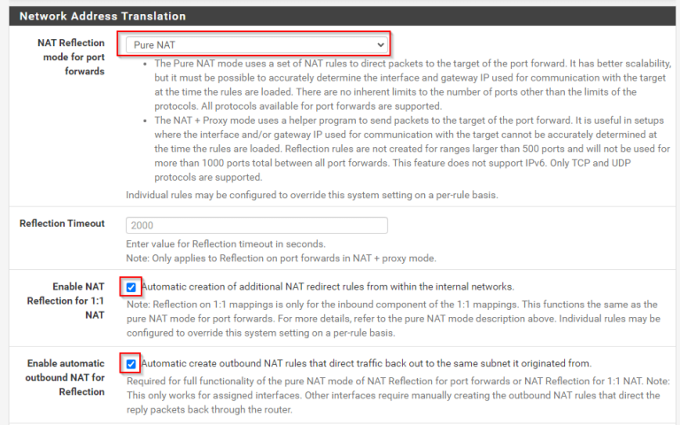 Configurar NAT loopback en pfSense