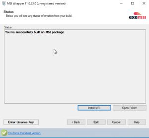 Convertir un EXE a MSI con MSI Wrapper